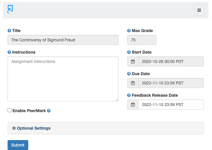 Creating Turnitin Assignments in Canvas – OCC Canvas Support