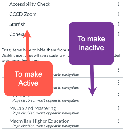 How to Modify the Canvas Course (Navigation) Menu – OCC Canvas Support