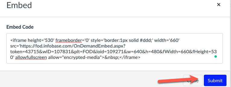 Canvas Embed Tool – OCC Canvas Support