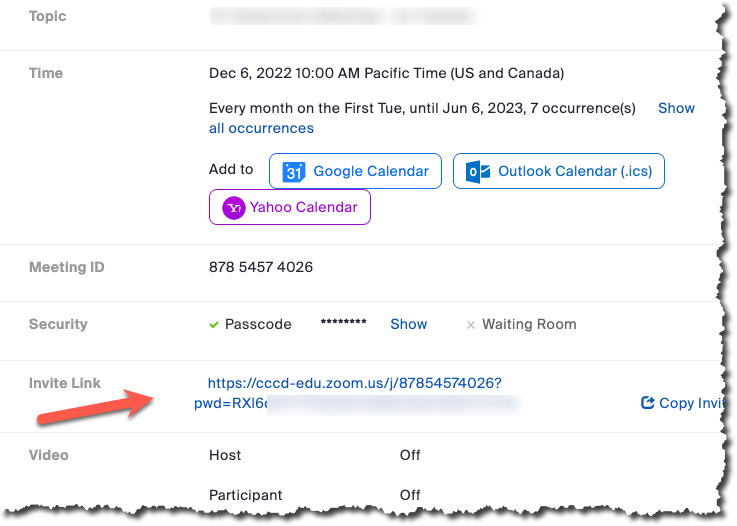 Scheduling CCCDZoom Meetings – OCC Canvas Support