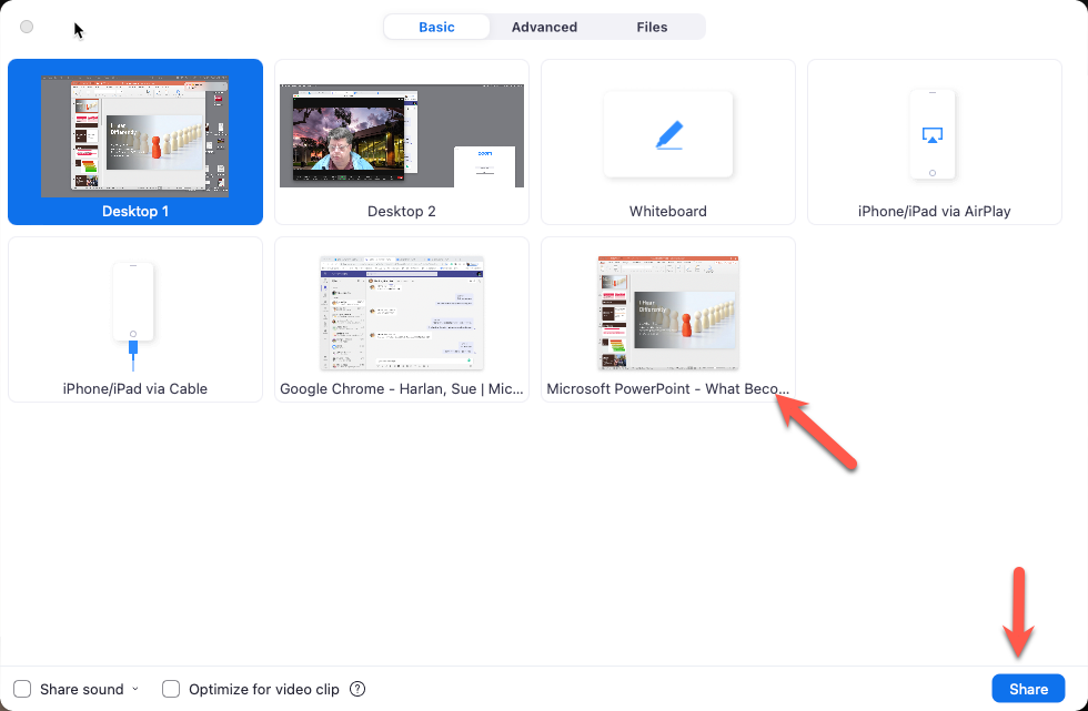 Using Screen Share in CCCD Zoom – OCC Canvas Support